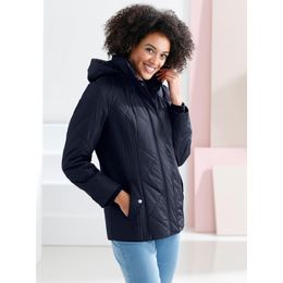 Langjacke Classic Basics, Damen, Gr. 38, blau (marine), 100% Polyester, Futter und Wattierung:100% Polyester, unifarben, Jacken Langjacke