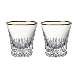 Villeroy & Boch Glas VILLEROY & BOCH "Wassergl&auml;ser Grand Royal Gold 200 ml 2er Set transparent-gold", bunt (transparent, gold), Glas, Trinkgef&auml;&szlig;e, Glas
