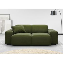 2-Sitzer Home Affaire "Glimminge auch in Breitcord + Feincord + Easy care-Bezug", gr&uuml;n (moos), B:194cm H:71cm T:101cm, 95% Polyester, 5% Nylon, Sofas, 2-Sitzer, besondere Kedern&auml;hte,, Zierkissen