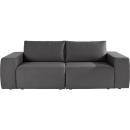 Big-Sofa "LooksII Breite 242cm, komfortabel und bequem, viel Platz", grau, B:242cm H:87cm T:89cm, LOOKS by Wolfgang Joop, Sofas, Big-Sofa, geradlinig und komfortabel