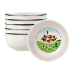 Villeroy & Boch Schale VILLEROY & BOCH "Dessertschalen Design Naif &oslash; 13 cm 6er Set bunt", bunt, Sch&uuml;sseln, Schale