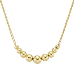 Collier Smart Jewel "Collier Mittelteil mit Kugeln, Silber 925", gold, Halsketten, Damen, Silber 925 (Sterlingsilber), Collier