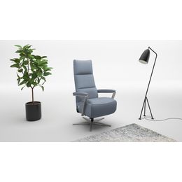 Sit & More TV-Sessel SIT & MORE "Vario Comfort, inkl. Kopfteilverstellung & 360 Drehfunktion", blau (graublau), B:70cm H:124cm T:85cm, Sessel, TV-Sessel, mit Herz-Waage-Funktion & 3 Motoren, H&ouml;he der Armlehnen 60cm