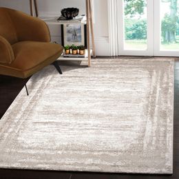 Teppich Sanat "Harmony 3215, auch als L&auml;ufer", beige, B:80cm H:12mm L:300cm, Kunstfaser, Teppiche, Teppich, weicher Kurzflorteppich, meliert, Wohnzimmer, Schlafzimmer