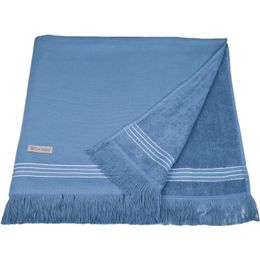 Hamamtuch Ross "Hamam", blau (kornblau), B:90cm L:180cm, Hamam Frottier, Hamam Frottier, Handt&uuml;cher, Hamamtuch, idealer Begleiter f&uuml;r Strand, Sauna oder Wellnessbereich