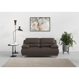 2-Sitzer COTTA "Maranello", braun (mud), B:180cm H:86cm T:93cm, 64% Polyurethan, 25% Polyester, 11% Baumwolle, Sofas, 2-Sitzer