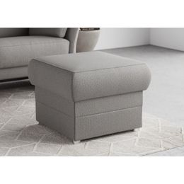 Hocker DOMO collection "Pina, kompakt und bequem", grau (dunkelgrau), B:59cm H:46cm T:59cm, 95% Polyester, 5% Polyamid, Hocker, Hocker, Passender Hocker zur Serie