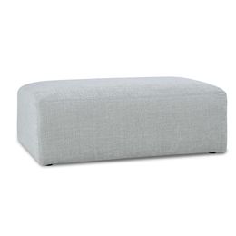 Polsterhocker Inosign "Koa", light grau, B:114cm H:44cm T:61cm, 100% Polyester, Hocker, Polsterhocker, Wellenunterfederung, weicher Lounge-Sitzkomfort