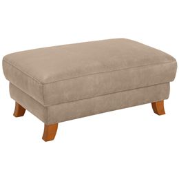 Hocker Home Affaire "Trondheim", beige, B:101cm H:48cm T:66cm, Struktur weich ( 97% Polyester, 3% Baumwolle);Luxus-Microfaser ALTARA NUBUCKr (100% Polyester);Luxus-Microfaser Lederoptik (100% Polyester), Hocker, Hocker, mit Stauraum und Federkern