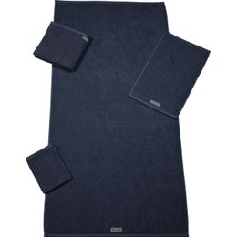 Saunatuch Ross "SELECTION", blau (nachtblau), B:80cm L:200cm, Frottier, Obermaterial: 100% Baumwolle, Handt&uuml;cher, Saunatuch, Aus Bio-Baumwolle