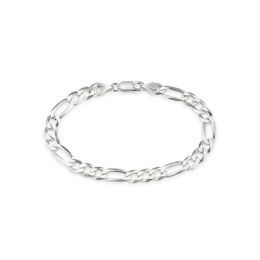 Armband Bruno Banani "Schmuck Geschenk Silber 925 Armschmuck Armkette Figarokette" Gr. 19, silber (silberfarben), Armb&auml;nder, Herren, 19, Silber 925 (Sterlingsilber), Armband