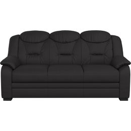 3-Sitzer COTTA "Marcus", schwarz, B:189cm H:99cm T:99cm, 64% Polyurethan, 25% Polyester, 11% Baumwolle, Sofas, 3-Sitzer, Sofa mit hoher R&uuml;ckenlehne