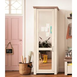 Garderobenschrank "york", beige (pino aurelio, eiche nelson), B:74cm H:207cm T:42cm, SET ONE BY Musterring, Schr&auml;nke, Garderobenschrank, mit Spiegel Typ 01/Typ 12, im Landhausstil