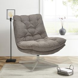 Sessel OTTO HOME "LENII", taupe, B:75cm H:87cm T:86cm, Sessel, Sessel, 360 Grad drehbar