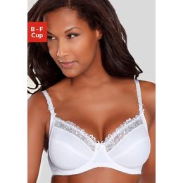 B&uuml;gel-BH Nuance, Damen, Gr. 80, Cup F, wei&szlig; (uni, wei&szlig;), Microtouch, Obermaterial: 80% Polyamid, 10% Elasthan, 10% Viskose, BHs B&uuml;gel-BH, mit wundersch&ouml;ner Stickerei, Dessous