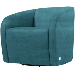Sessel Egoitaliano "Charlottaas Clubsessel, Designsessel, modern und zeitlos, bequem", blau (teal), B:73cm H:73cm T:76cm, 100% Polyester. Wasser- und Schutzabweisend., Sessel, Sessel, drehbar, kompakte Stellma&szlig;e, Solit&auml;rsessel