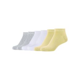 Kurzsocken Camano "silky touch", Damen, Gr. 39-42, gelb (french vanil), Obermaterial: 70% Viskose, 28% Polyamid, 2% Elasthan, unifarben, Socken Kurzsocken, mit hautfreundlichem Gewebe