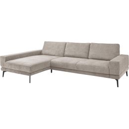 Ecksofa "SO 3600 optimaler Sitzkomfort in Federkern o. Kaltschaum, 2 Sitzh&ouml;hen", grau (kama stone), B:293cm H:87cm T:180cm, 100% Polyester, SET ONE BY Musterring, Sofas, Ecksofa, Sitzh&ouml;he 44 cm, Federkern, B 293 x T 180 cm, Kama stone