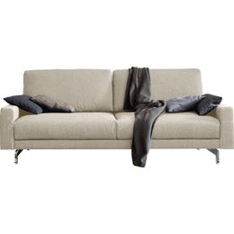 3-Sitzer "CR.450, Designsofa, Loungesofa", beige (hellelfenbein 062, 20), B:204cm H:85cm T:95cm, Jacquard-Flachgewebe Diane 1 Q2 (55% Polyacryl 45% Polyester), CREATION BY ROLF BENZ, Sofas, 3-Sitzer, Armlehne niedrig, Fu&szlig; chromfarben gl&auml;nzend, Breite 204 cm