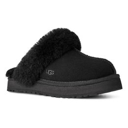 UGG Australia Clog UGG "DISQUETTE", M&auml;dchen, Gr. 5 (37), schwarz, Lammfell, Veloursleder, Schuhe Clog, Pantoffel, Homeslipper mit weichem Fu&szlig;bett