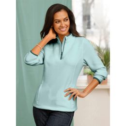 Fleeceshirt Casual Looks "Fleece-Shirt", Damen, Gr. 44, gr&uuml;n (kalkmint), 100% Polyester, unifarben, Shirts Fleeceshirt