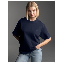 T-Shirt TRIGEMA "TRIGEMA Heavy Oversized T-Shirt", Damen, Gr. L, blau (navy), Single Jersey, 100% Baumwolle, Rundhals, Shirts T-Shirt