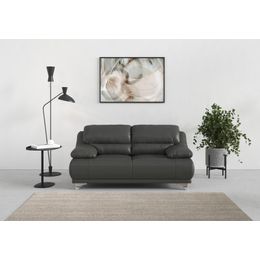 2-Sitzer COTTA "Maranello", grau (fango), B:180cm H:86cm T:93cm, 64% Polyurethan, 25% Polyester, 11% Baumwolle, Sofas, 2-Sitzer