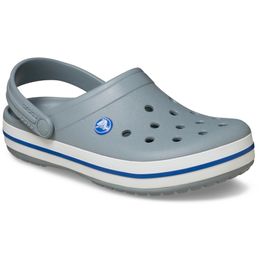 Clog Crocs "Crocband", Damen, Gr. 42, grau, Croslite&trade;, kontrastfarbene Details, Schuhe Clog, Sommerschuh, Gartenschuh, Poolslides, mit farbiger Laufsohle