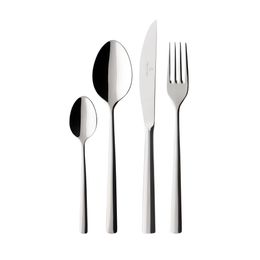 Villeroy & Boch Besteck-Set VILLEROY & BOCH "Tafelbesteck Piemont 24er Set silber", silber, Essbesteck-Sets, Besteck-Set