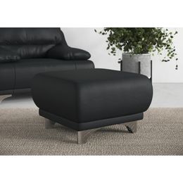 Hocker COTTA "Maranello", schwarz, B:66cm H:43cm T:66cm, 100% Echtleder, Hocker, Hocker