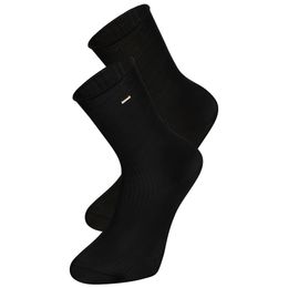 Feinsocken BOSS, Damen, Gr. 35-38, schwarz 001, Viskose, elastisch, Socken Feinsocken, fein gerippt, verst&auml;rkte Fersen- und Zehenpartie