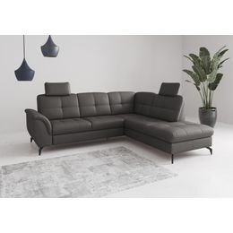 Sit & More Ecksofa SIT & MORE "Zora", mocca, T:212cm, Sofas, Ecksofa