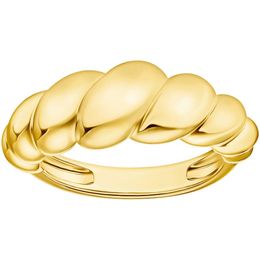 Fingerring Thomas Sabo "Organische Formen Ring gedreht" Gr. 56, gold (gelbgoldfarben), Fingerringe, Damen, 56, Silber 925 (recycelt), 3mm, Fingerring