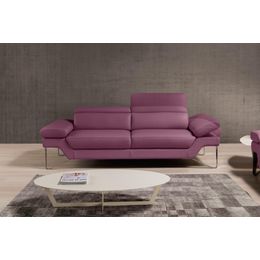 2,5-Sitzer Egoitaliano "Princess, Designsofa und super bequem, tolle Detailverarbeitung", lila (violett), B:236cm H:95cm T:108cm, Leder BULL (Echtes Rindsleder). Geschliffenes, pigmentiertes und behandeltes Rindsleder mit einer Dicke von 1, 3-1, 5 mm. Es handelt sich um ein weiches, gesch&uuml;tztes Leder. Eine leichte Deckschicht sch&uuml;tzt sie vor Flecken, ohne ihre urspr&uuml;nglichen Eigenschaften zu ver&auml;n