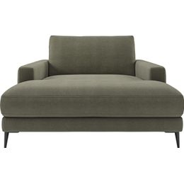 Chaiselongue Home Affaire "Downtown Loungem&ouml;bel zum Relaxen, B/T/H: 132/170/84 cm", gr&uuml;n (oliv), B:132cm H:84cm T:170cm, 100% Polyester, Sofas, Chaiselongue, auch in Boucl&eacute;, Cord und Easy care - leicht mir Wasser zu reinigen