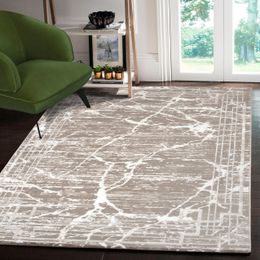 Teppich Sanat "Harmony 3214", beige (dunkelbeige), B:80cm H:12mm L:300cm, Kunstfaser, Teppiche, Teppich, abstrakter Kurzflorteppich, Wohnzimmer, auch als L&auml;ufer