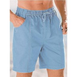 Bermudas CLASSIC, Herren, Gr. 66, Normalgr&ouml;&szlig;en, blau (blau, bleached), 100% Baumwolle, unifarben, kurz, Hosen Bermudas
