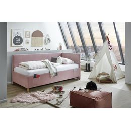Meise M&ouml;bel Kinderbett MEISE.M&Ouml;BEL "COOL II", rosa (rose, rose), B:150cm L:210cm, Betten, Kinderbett, Polsterbett wahlweise mit Bettkasten, Jugendbett inkl. USB Anschl&uuml;sse