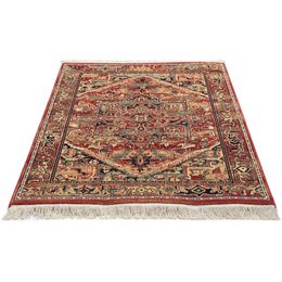 Wollteppich Theko "Saharna 2886" Gr. 7, rot, B:250cm H:10mm L:350cm, Wolle, Teppiche, Wollteppich, reine Wolle, Orient-Optik, mit Fransen
