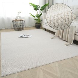 Teppich s.Oliver "Lenni" Gr. 3, beige (creme), B:120cm H:10mm L:180cm, Kunstfaser, Teppiche, Teppich, Uni-Farben, kurzflor, waschbar, Wohnzimmer, Schlafzimmer