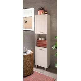 Hochschrank Welltime "Tampa, H&ouml;he 125cm, h&auml;ngend oder stehend montierbar", wei&szlig; (wei&szlig; nachbildung), B:30cm H:125cm T:29cm, FSC-zertifizierter Holzwerkstoff, Schr&auml;nke, Hochschrank, Badschrank, Bad-H&auml;ngeschrank, Badezimmer, Bad-M&ouml;bel