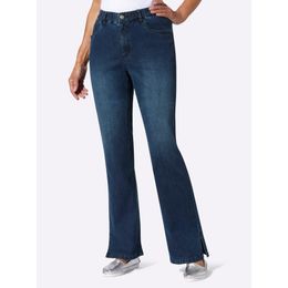 Bequeme Jeans Classic Basics, Damen, Gr. 56, Normalgr&ouml;&szlig;en, blau, stone, washed, 81% Baumwolle, 17% Polyester, 2% Elasthan, unifarben, lang, Jeans Bequeme Jeans