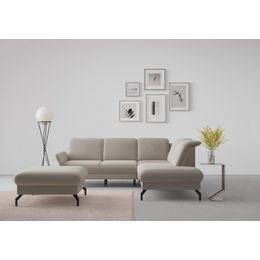 Sit & More Ecksofa SIT & MORE "Fashion L-Form", braun (latte), B:250cm H:84cm T:207cm, Sofas, Ecksofa, wahlweise mit Kopfteilverstellung und Vorziehsitz, motorisch
