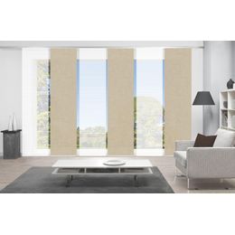 Schiebegardine Vision S "PIVE 6er SET" Gr. 1, beige (sand), B:60cm H:260cm, Polyester, Gardinen, Schiebegardine, Schiebevorhang Digidruck 6er Set PIVE