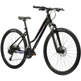 Crossrad KROSS "Evado 7.0" Gr. 43, schwarz (schwarz, schwarz), Fahrr&auml;der, Damen, 43cm, 28 Zoll (71,12cm) hinten: 28 Zoll (71,12cm), Crossrad