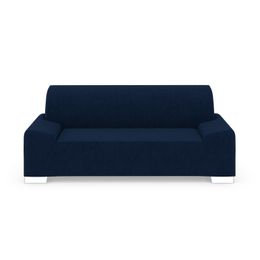2,5-Sitzer DOMO collection "Anzio kubisches Design, flache Armlehnen, Breite 214cm", blau (marine), B:214cm H:85cm T:93cm, Sofas, 2 5-Sitzer, Mit Federkern