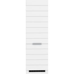 K&uuml;hlumbauschrank KOCHSTATION "KS-Luhe", wei&szlig; (wei&szlig; matt, wei&szlig;), B:60cm H:200cm T:60cm, MDF, Schr&auml;nke, K&uuml;hlumbauschrank, 60 cm breit, hochwertige MDF-Fronten mit waagerechter Lisene