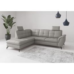 Sit & More Ecksofa SIT & MORE "Zora", light grau, T:212cm, Sofas, Ecksofa