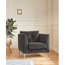 Sessel Trendmanufaktur "Chilltime, Loungesessel, Komfortsitzh&ouml;he 46cm, Breite 85cm, bequem", braun (eiffel tower), B:85cm H:84cm T:96cm, Sessel, Sessel, mit eleganter Kreuznaht im R&uuml;ckenkissen