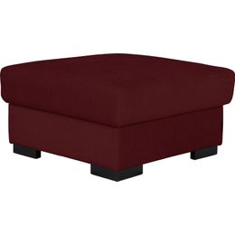 Stauraumhocker Home Affaire "Tulio", rot (bordeaux), B:80cm H:45cm T:80cm, Struktur fein (100% Polyester);Struktur (100% Polyester);Samtstruktur (100% Polyester), Hocker, Stauraumhocker, mit Stauraum
